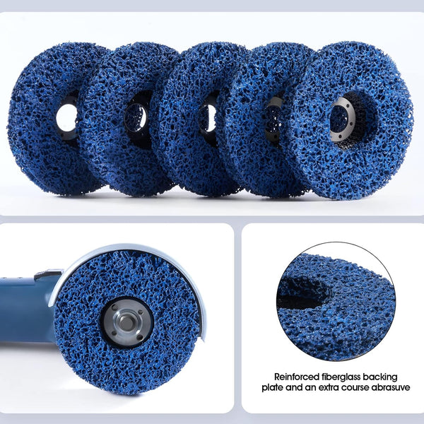 Strip Disc Blue 5” x 7/8” Stripping Wheel Premium Silicone Carbide Str ...