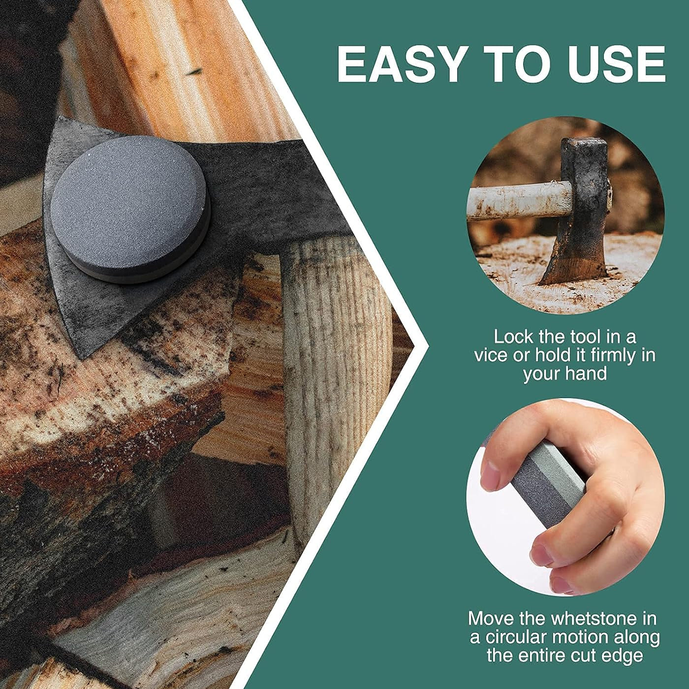 Axe Sharpener Dual Grit Axe Sharpening Stone Hatchet Sharpener Whetsto ...